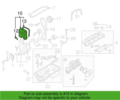 GENUINE ! TIMING BELT COVER UPPER FITS 1997-2012 HYUNDAI KIA 2.0L ...