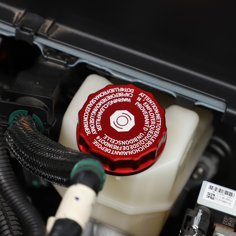 Red Alloy Engine Bay Engine Oil Cover Cap Fit For Ford Maverick 2022 ...