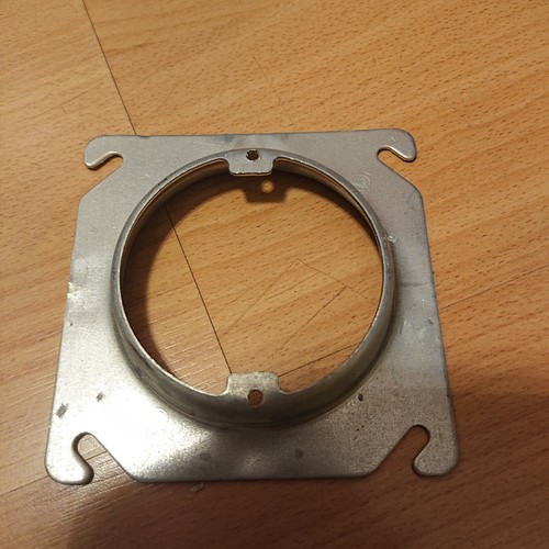 Mud Ring 5/8" Raised Fixture Round Cover 4" Square Box | eBay
