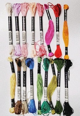 17 Anchor Marlitt Rayon Embroidery Floss Lot of 17 Different Colors A ...