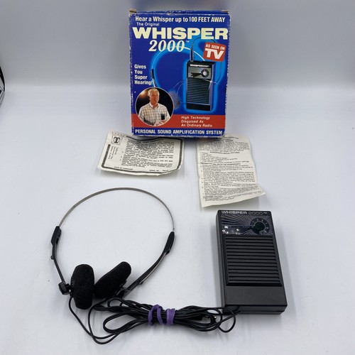 Vtg Whisper 2000 Personal Sound Amplification System As Seen On TV 1991 ...