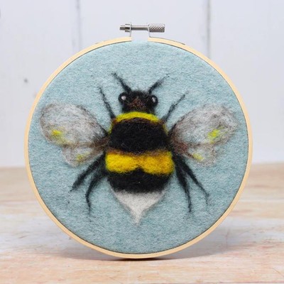 Bee in a Hoop Needle Felting Craft Kit By Crafty Kit | eBay UK