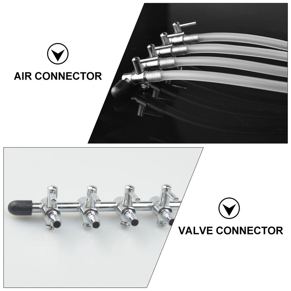 1 Set Way Air Control Valve Aquarium Air Flow Splitter with Suction ...