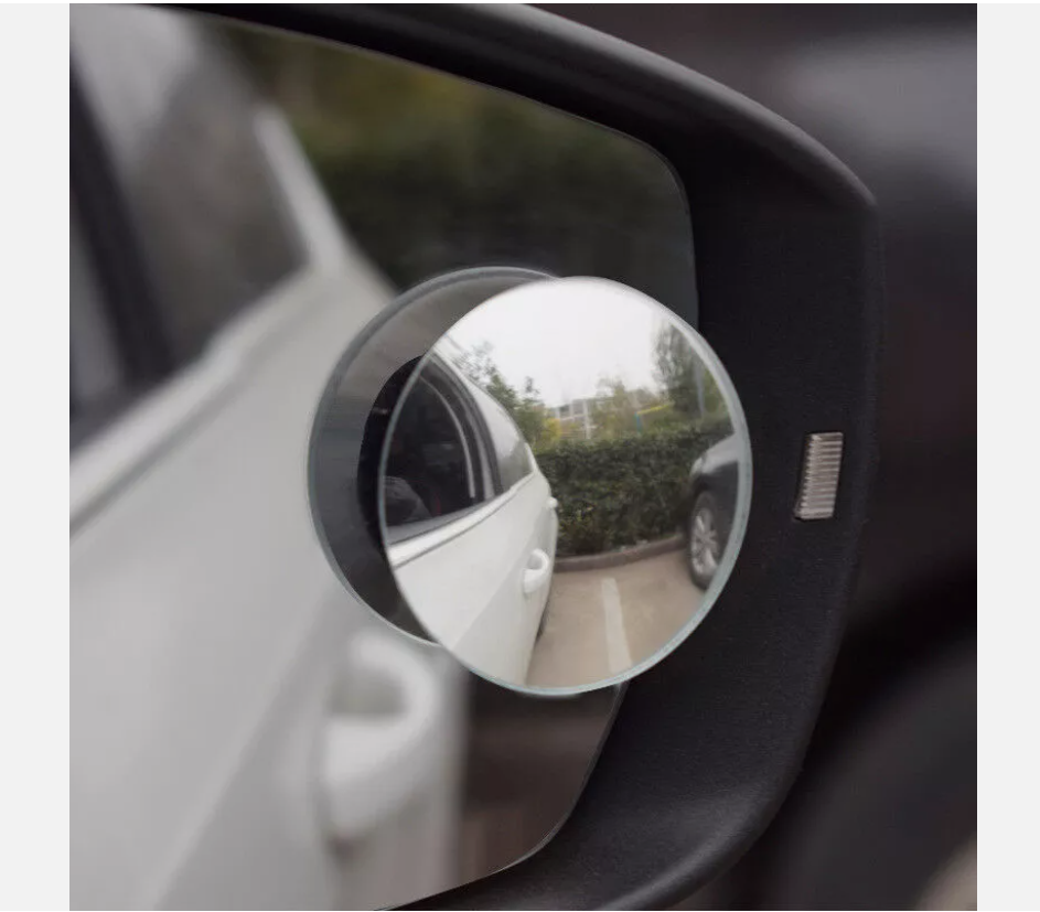 2Pcs Round Blind Spot Mirror HD Glass Frameless Convex Rear View 360 ...