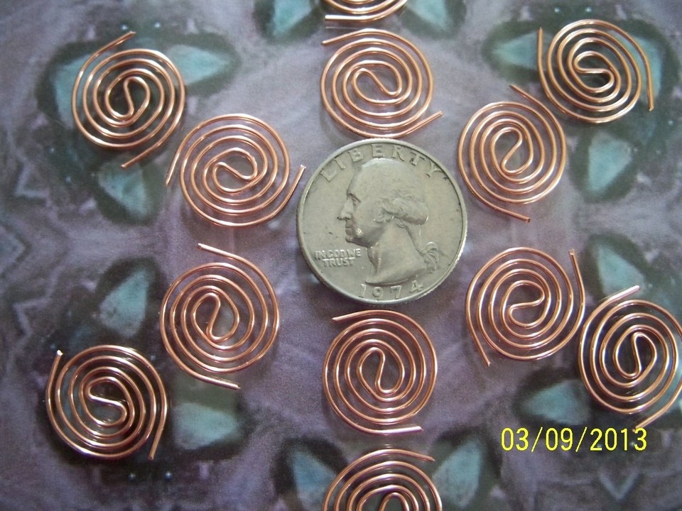 12 Copper Coils - Itty Bitty's For Reiki Crystal Grid Orgone Making ...
