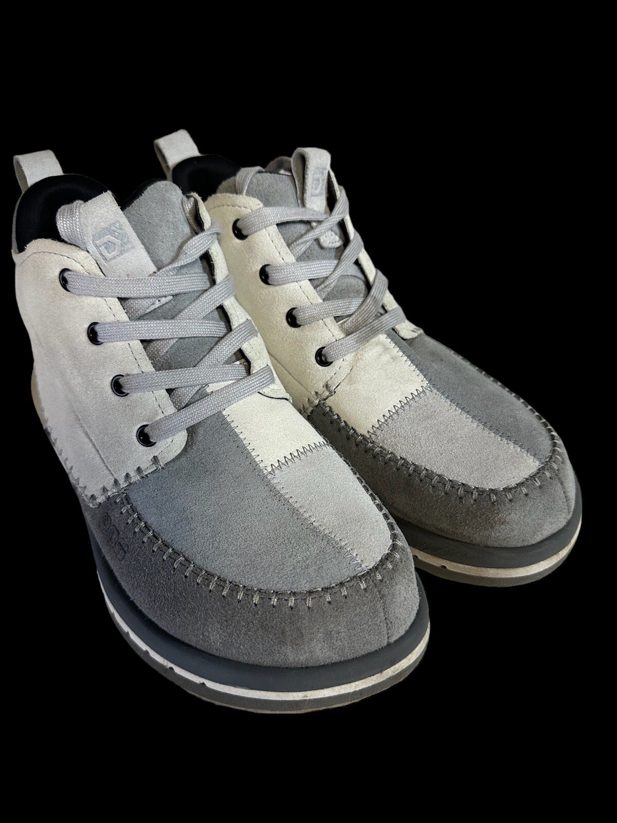 DECKERS X LAB Ko-Z Chukka Wedge Boots White Grey 1118… - Gem