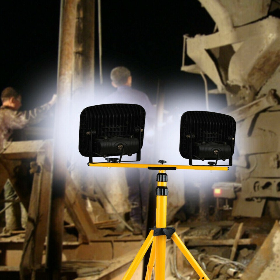 Portable Adjustable LED Work Light Tripod Stand Telescoping for PAR ...