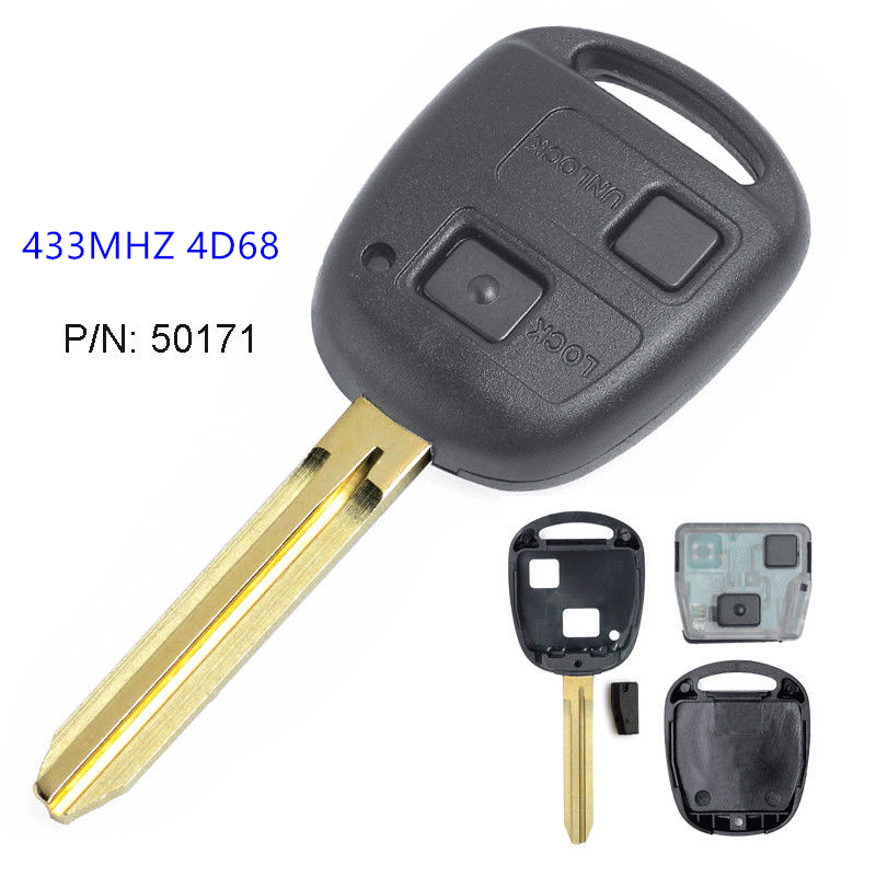 New Remote Key Fob 433MHz 4D68 Chip for TOYOTA LAND CRUISER PRADO 120 P ...