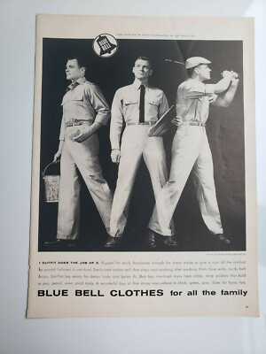 Blue Bell Clothing 1959 Vintage Print Ad Ephemera Wall Art Decor | eBay