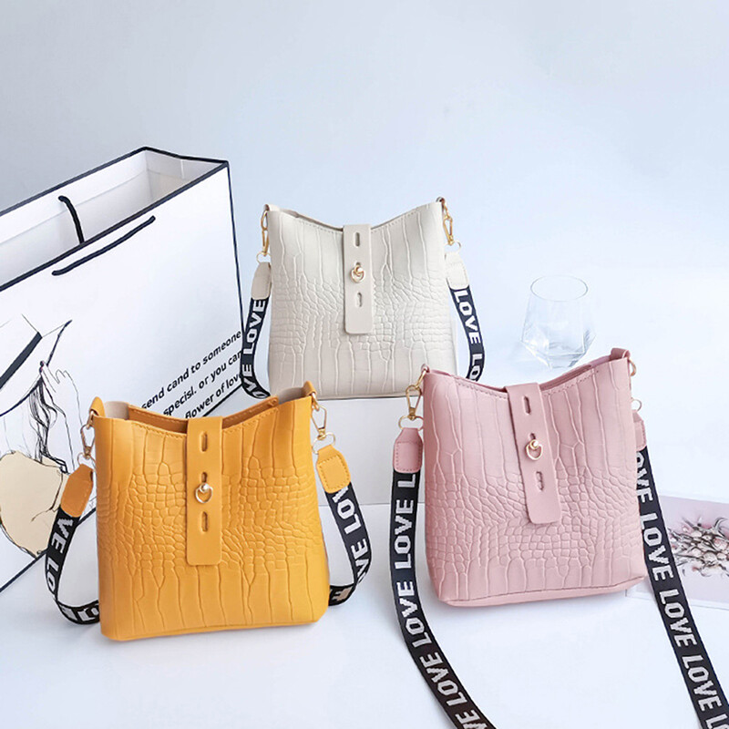 Crocodile Messenger Bags For Women PU Leather Crossbody Shoulder Bag ...