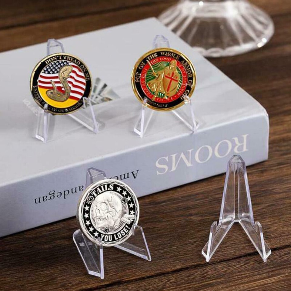 Display Stands Coins Psa Card Stand Small 20pcs Cards Holder Coin Clear ...