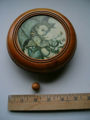 Hummel Music Box-Germany-Picture of Child-Swiss Musical Movement-Pull ...