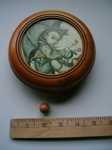 Hummel Music Box-Germany-Picture of Child-Swiss Musical Movement-Pull ...