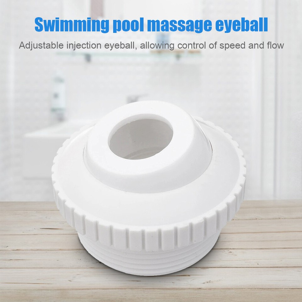 Swimming Pool Return Jet Convenient Bullseye Connector Nozzle White for ...