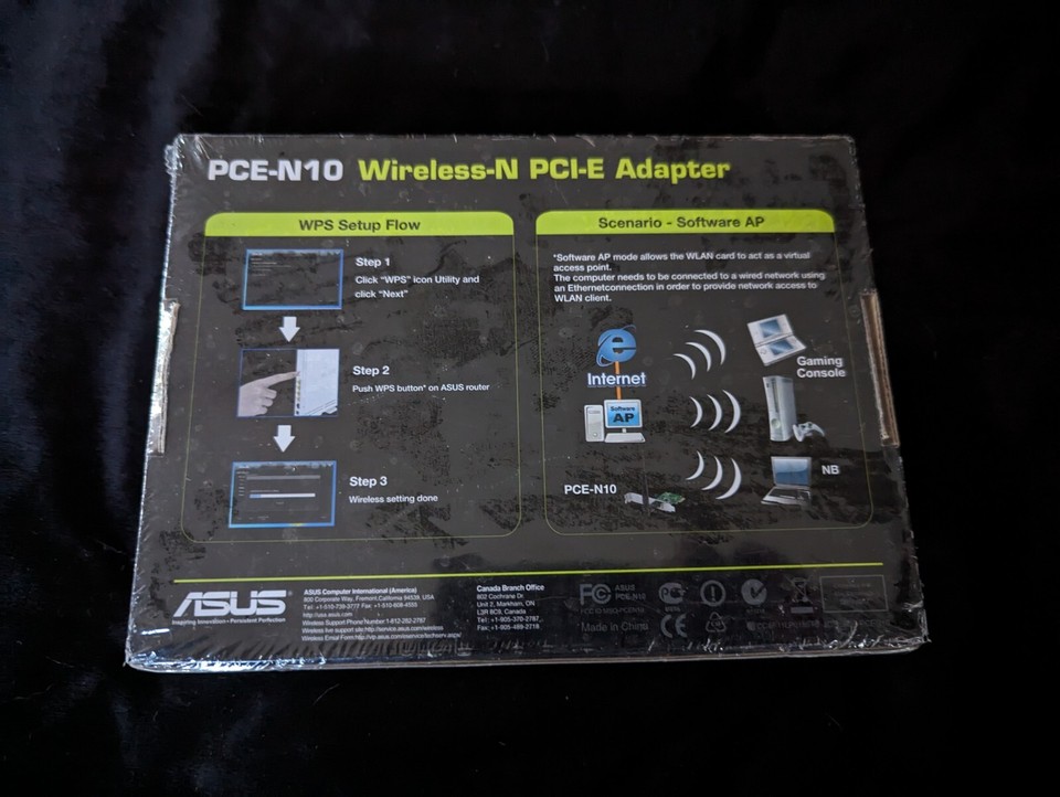 ASUS PCE-N10 PCI-E Card - New - Sealed 610839364947| eBay