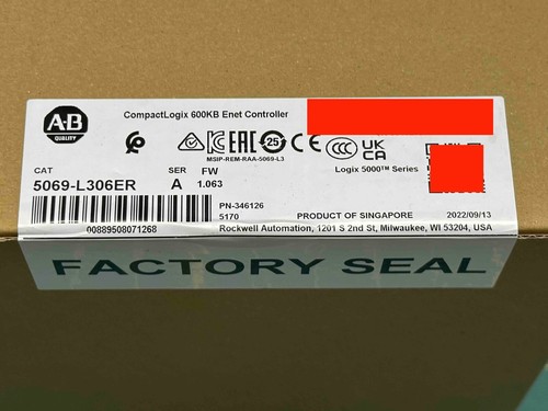 NEW SEALED, Allen-Bradley CompactLogix 5069-L306ER PLC, Rockwell, FREE ...
