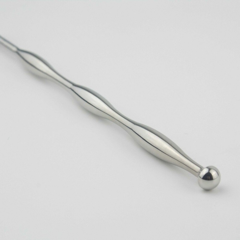 Male Stainless Steel Beads Long Urethral Plug Sounding Penis Plug Rod ...