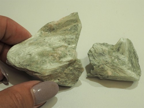 2 x Green Tourmaline in Quartz Raw Natural Crystal Verdelite Crystal ...