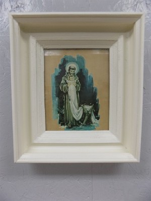 Vintage Religious Picture Saint Joseph & Jesus Shadow Box Wood Frame | eBay