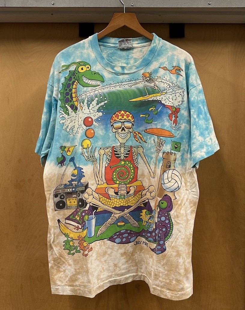 Vintage Grateful Dead Joey Mars Skeleton Beach Liquid… - Gem