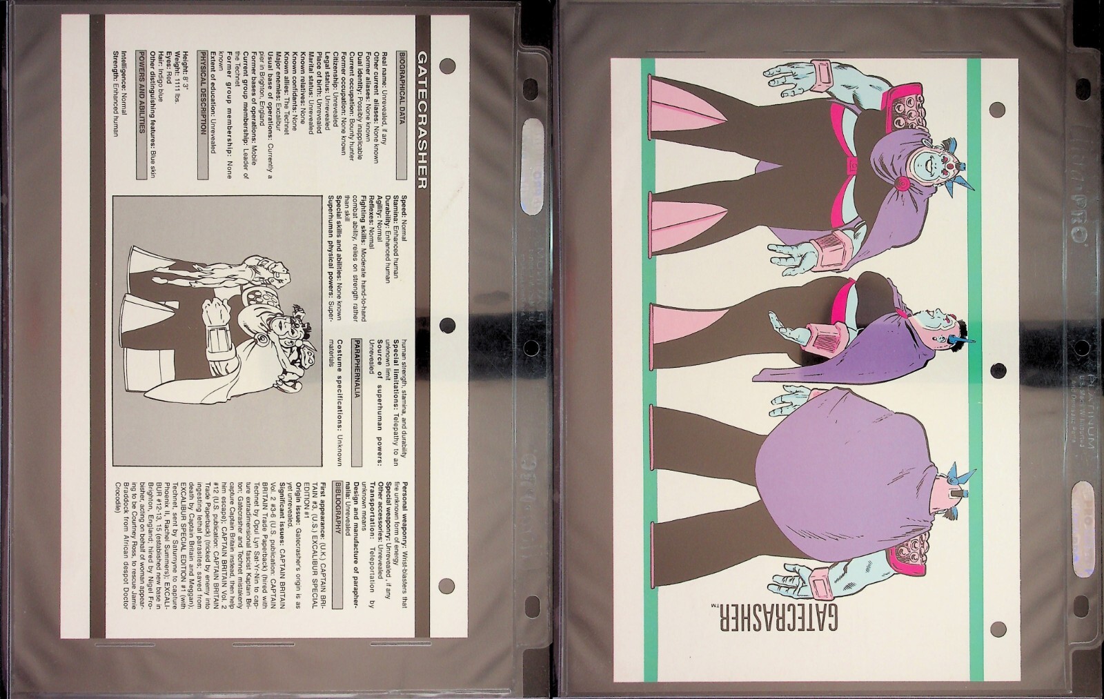 1980's Gatecrasher Vintage Marvel Super Villians/Heroes Biography Print ...