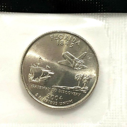 2004-P & D Florida State Quarters GEM BU In Mint Set Cello (2 Coins) | eBay