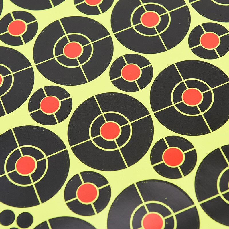 160pcs/10 sheets Shooting Targets Glow Florescent Paper Target for ...