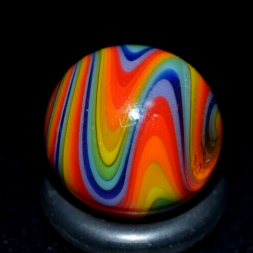 JAY SLACK GLASS MARBLE/.578"-RAINBOW Z-GOLDENROD,MANGO,ORANGE,TOMATO ...