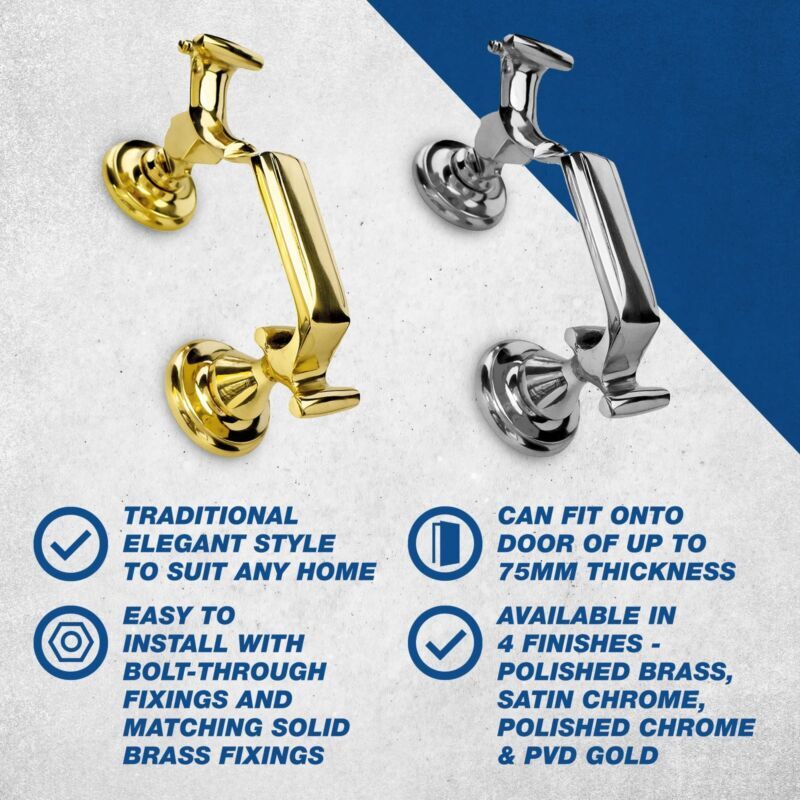 UAP Large Traditional Doctor Door Knocker 190mm Screw Fix Vintage Style ...
