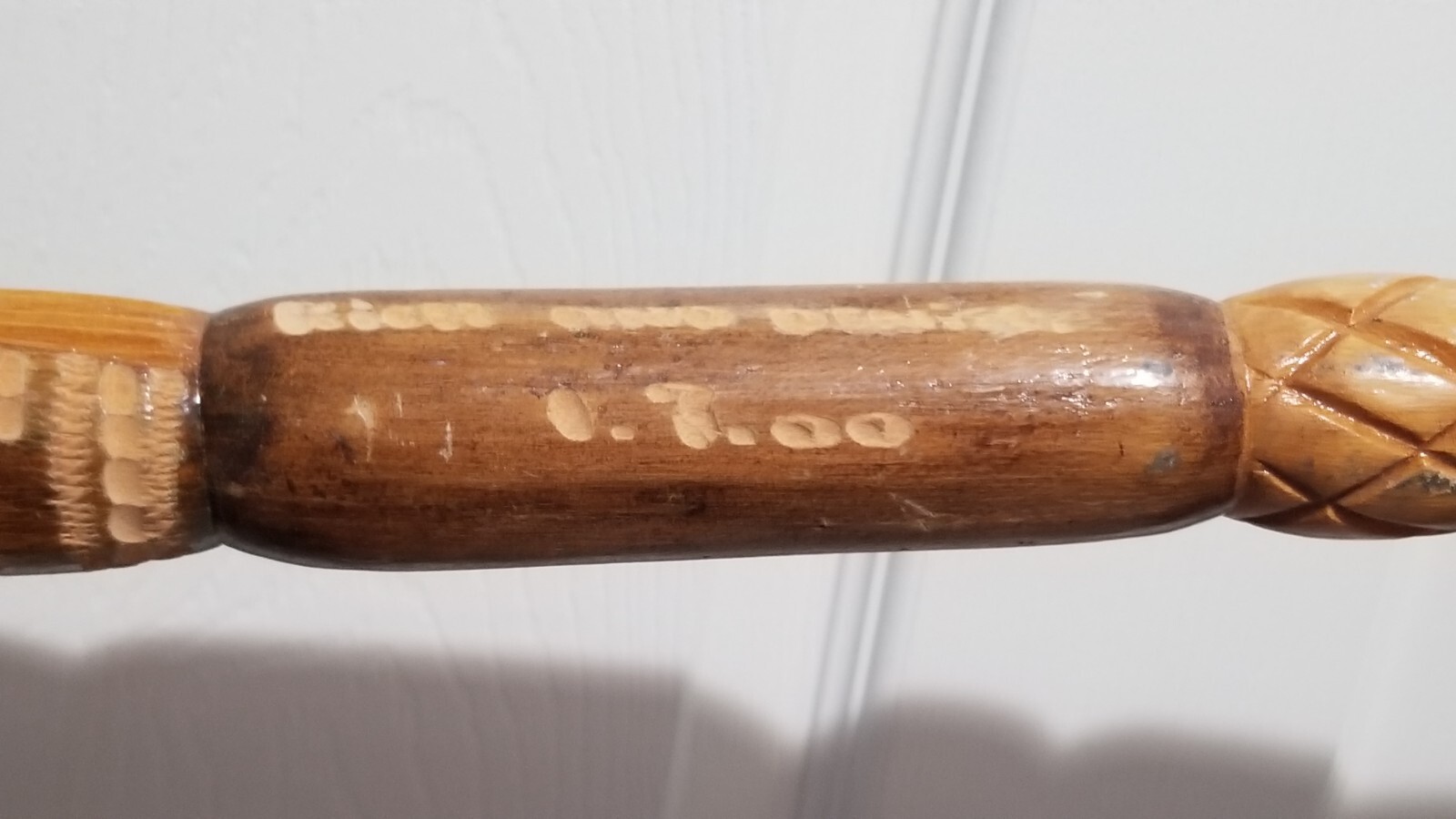 Vintage Spiral Snake Serpent Staff Folk Art Carved Wo… - Gem