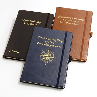 Personalised Custom Hardcover Notebook | Design a Unique Journal | Gold ...