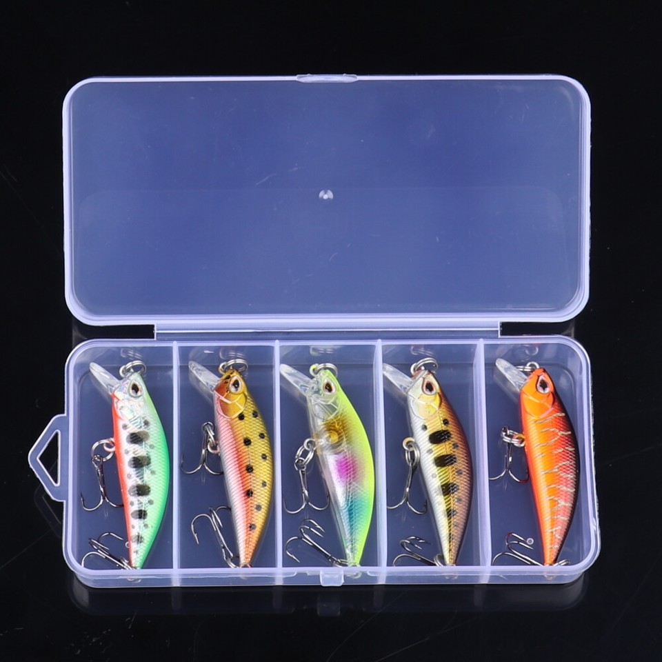15pcs Slow Sink Fishing Lures for Bass Fishing Minnow Lures with Tackle ...