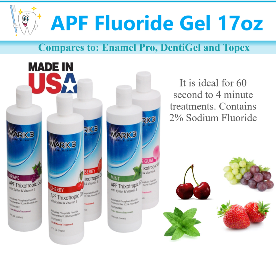 Dental Fluoride Gel Dental APF Thixotrophic Fluoride 1.23% 17 oz., 1-5 ...