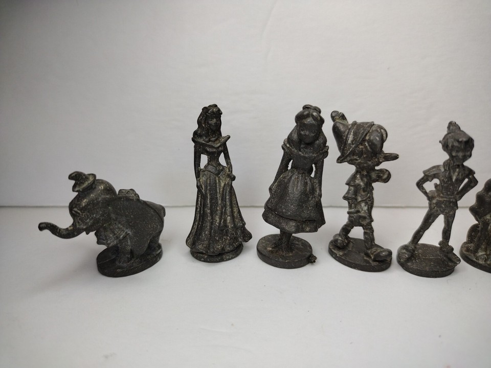 Monopoly Disney Edition 2001 Pewter Figures 8 Pieces/Tokens Complete ...