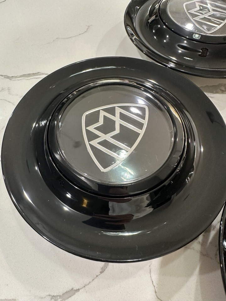 4 Pc Floating Center Caps with Mercedes Maybach Logo Forgiato XL Hubcap ...