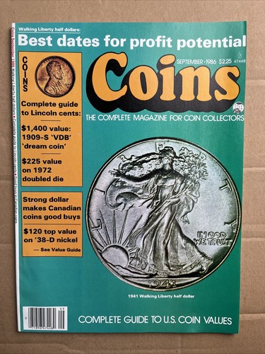 Coins Magazine September 1986 - U.S. Coin Price Guide - Lincoln cents ...