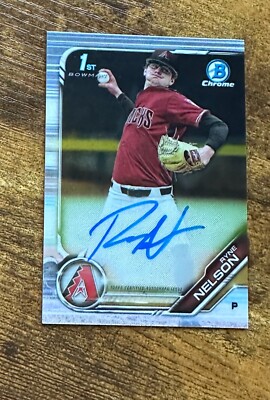 2019 Bowman Chrome Draft Autographs #CDARN Ryne Nelson RC rookie #X6530 ...