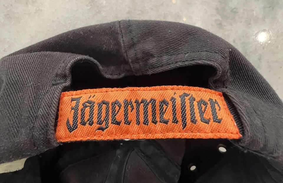 Jagermeister Embroidered Deer Logo Black Baseball Strapback Liquor Cap ...