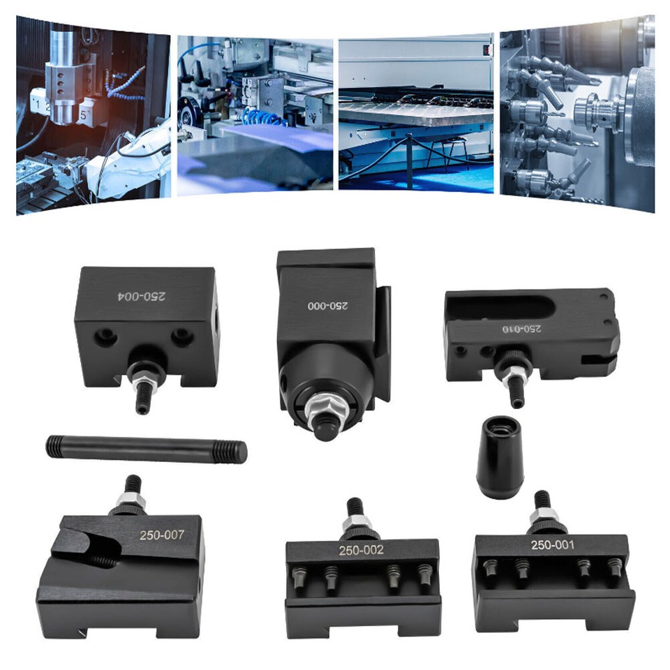 250-000 Quick Change Tools Kit steel Tool Post Holder Tool Holder for ...