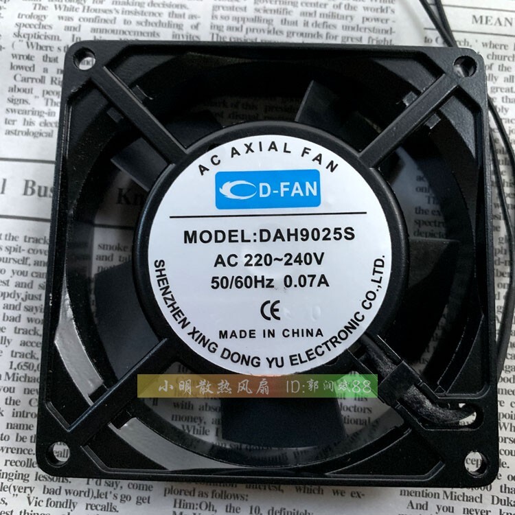 1 pcs CD-FAN DAH9025S AC 220~230v 0.07A 9025 Cooling Fan | eBay