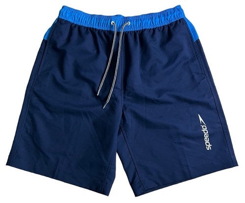 Speedo Mens Medium M Trunks Swim Shorts Blue Elastic Drawstring Waist ...