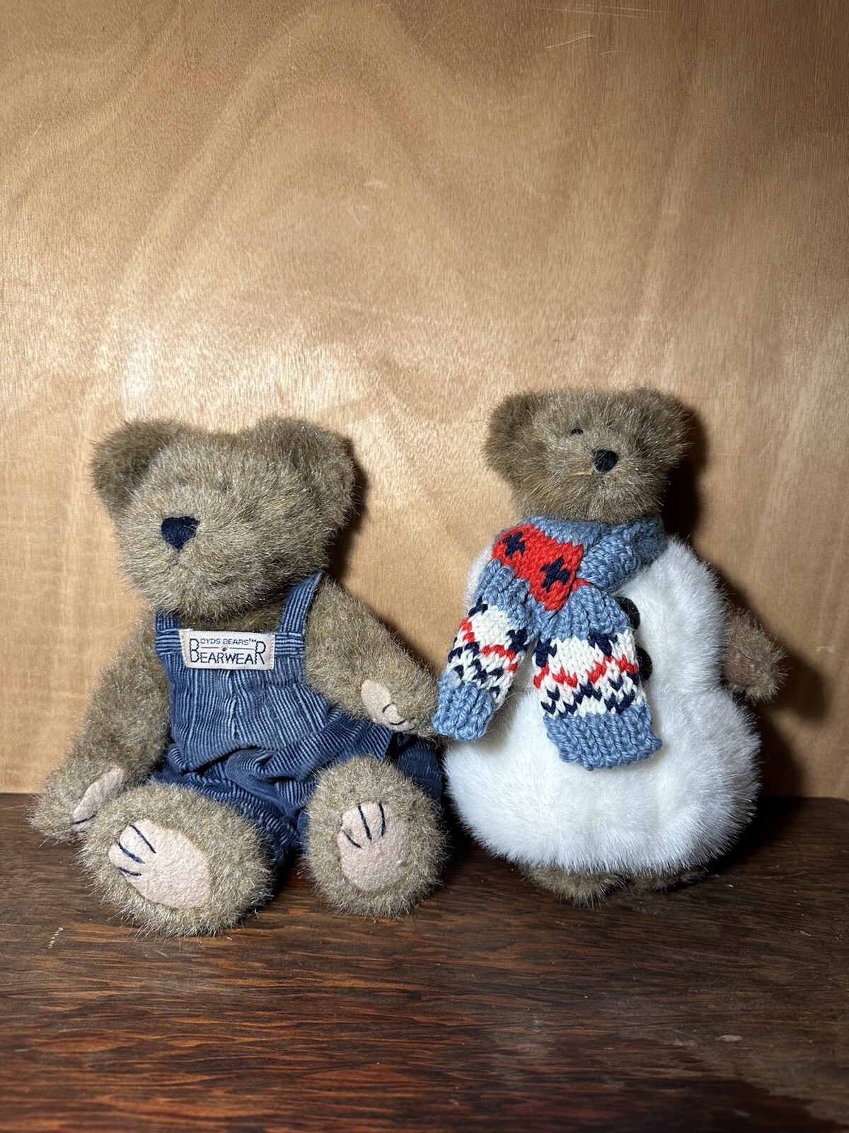 Vtg Boyds Bears Jointed Plush Bear Lot of 2 With Their Clothing | eBay