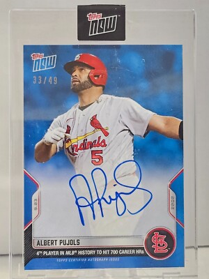 2022 Topps Now 951 Albert Pujols 700th HR Autograph AUTO BLUE 33/49 | eBay