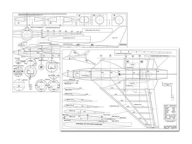 Avro 707 EDF 35" Wingspan RC Model Airplane Printed Plans & Templates ...