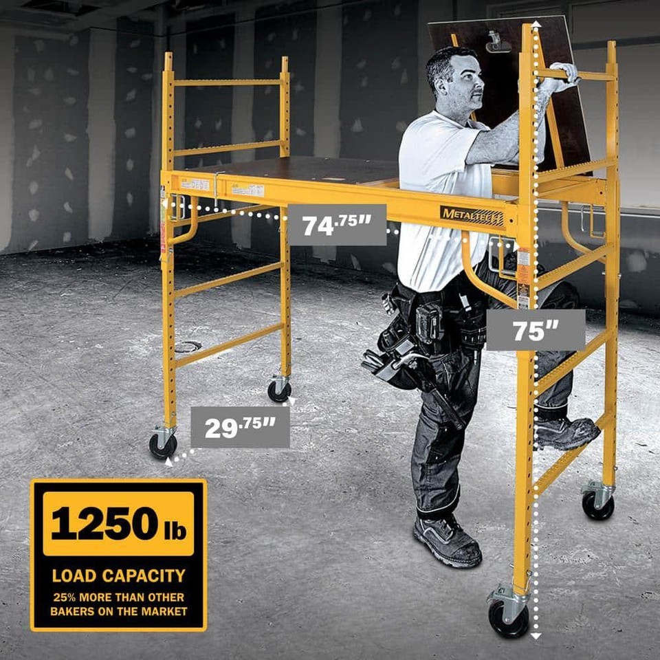 Safeclimb 6 ft. Baker Scaffold with Platform and Included Trap Door ...