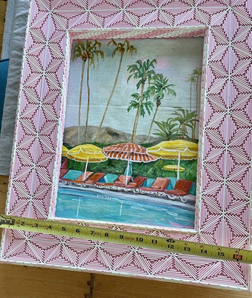 Prison Art Frame With Original Andrea Coish Palm Springs Oil Painting ...