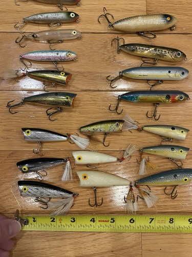 Vintage Lot Of Lures-Rebel Pop R-Zara Puppy-Super Spook Jr- Chug N ...