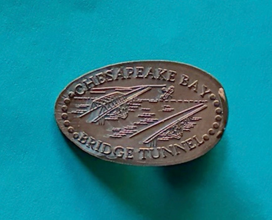 CHESAPEAKE BAY BRIDGE TUNNEL CAPE CHARLES VIRGINIA PRESSED PENNY ...