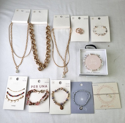 M&S Job Lot Costume Jewellery Necklaces Earrings Rings Bracelets A18 ...