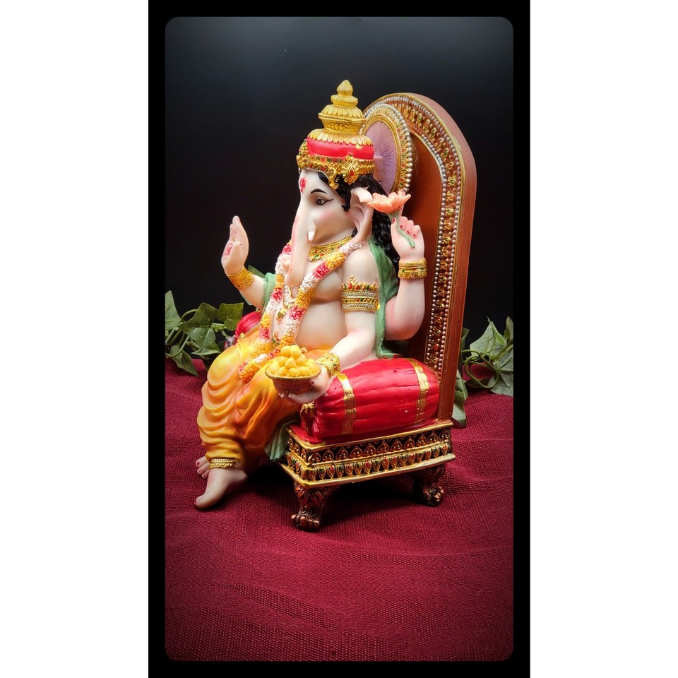 Lord Ganesha 10" Asana Statue – Hindu God of Success and Prosperity | eBay